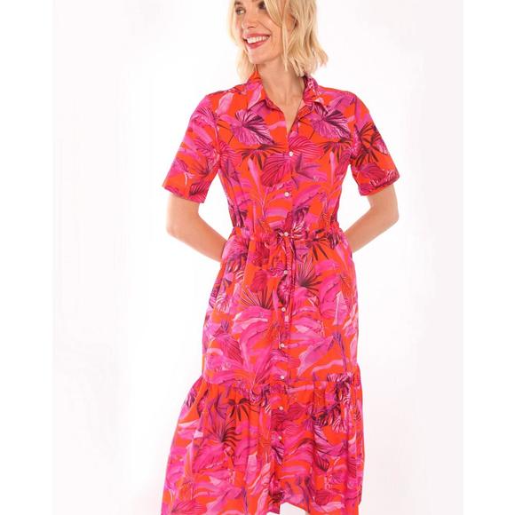 Vilagallo | Dresses | New Vilagallo Eveline Dress In Pink And Orange ...